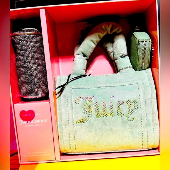 Juicy Couture | Bags | Juicy Couture Cool Blue Big Spender 3 Pc Set In ...
